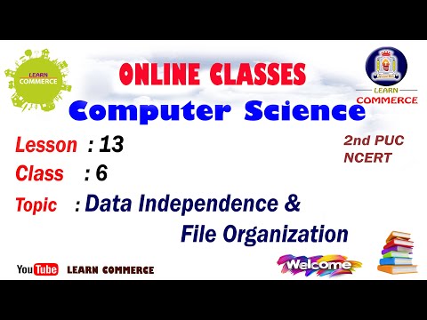 Class 12 Computer Science| What is Data Independence and File Organisation in DBMS | Complete Theory