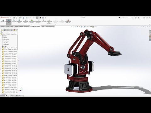 🤖 ROBOT ARM 5 degrees of freedom (full Solidworks parts )・ STL File for ...
