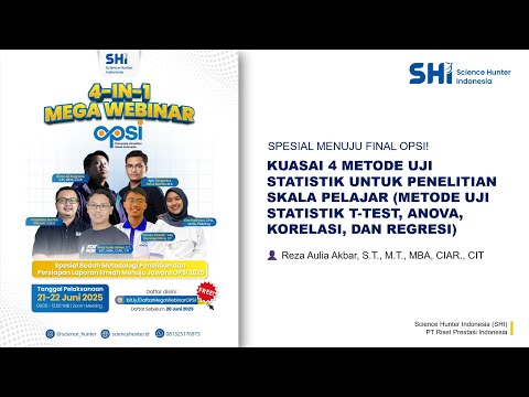 KUASAI TEKNIK PENGOLAHAN DATA STATISTIK UNTUK RISET (UJI T, ANOVA, KORELASI, DAN REGRESI)