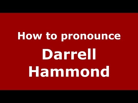How to pronounce Darrell Hammond (American English/US) - PronounceNames.com