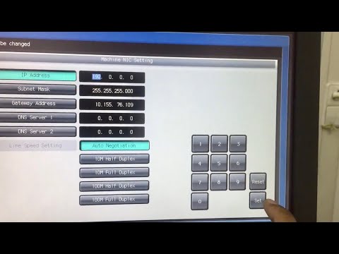 how to set ip address manually konica minolta press C1060/C2060/C2070/C1070