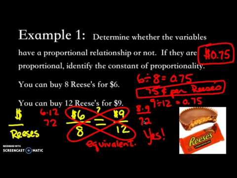 Lesson: Constant of Proportionality