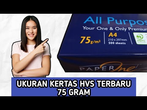 Ukuran kertas HVS A4 dan F4 terbaru 75gram