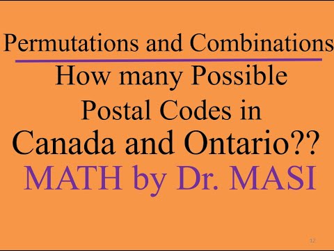 How Many Different Possible Postal Codes in Canada and Ontario?