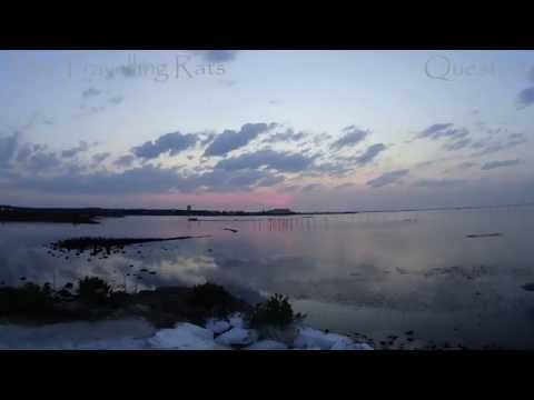 View on bassin Arcachon. Incoming tide, sunset and evening star Venus