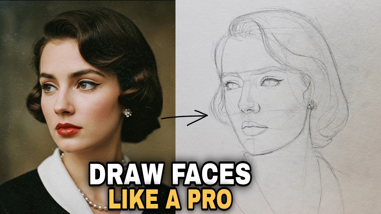 Draw Faces Like a Pro | Loomis Method Step by Step (Beginner to Advanced)