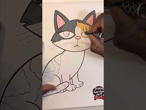 Quick coloring of Calico Kitty Cat part #1