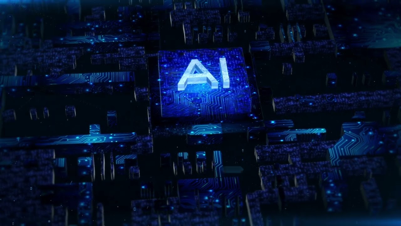 Artificial Intelligence CPU Core Processing Data - Royalty-Free Motion Graphics