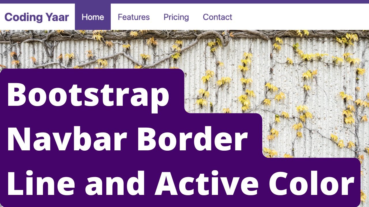 Bootstrap Navbar Border