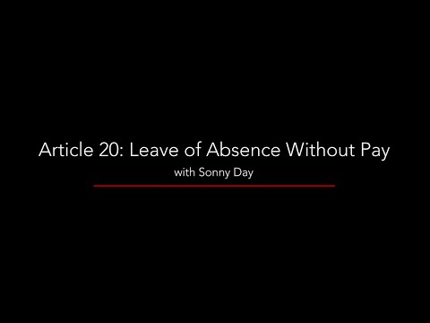 Article 20 – Leave of Absence Without Pay