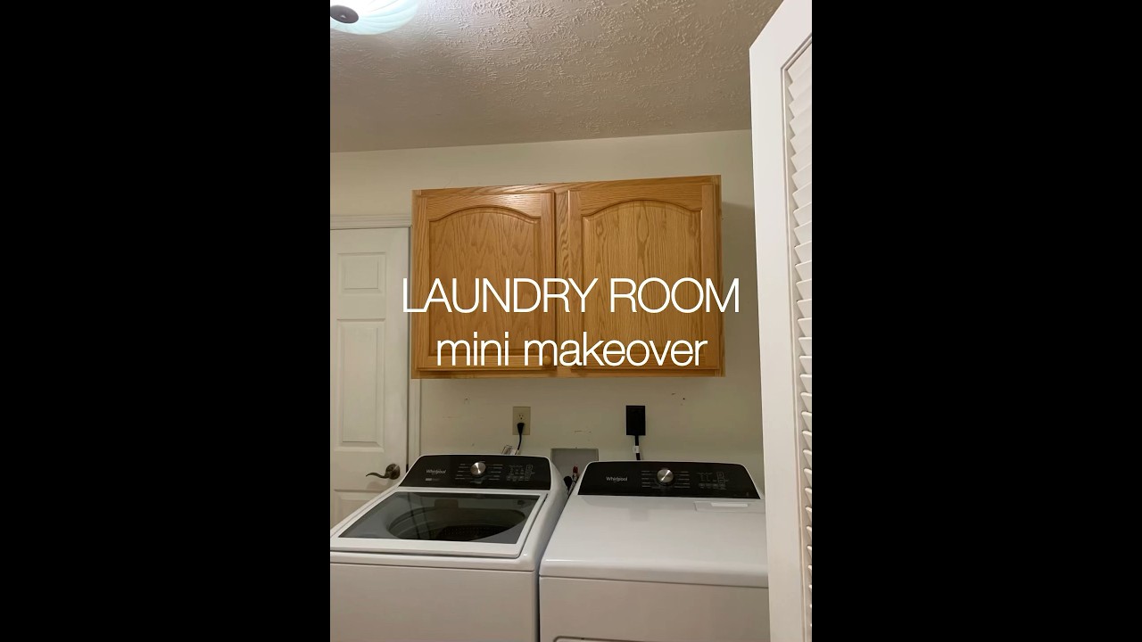Laundry Room Mini Makeover #laundryroommakeover #makeover #laundryroomorganization #houseproject