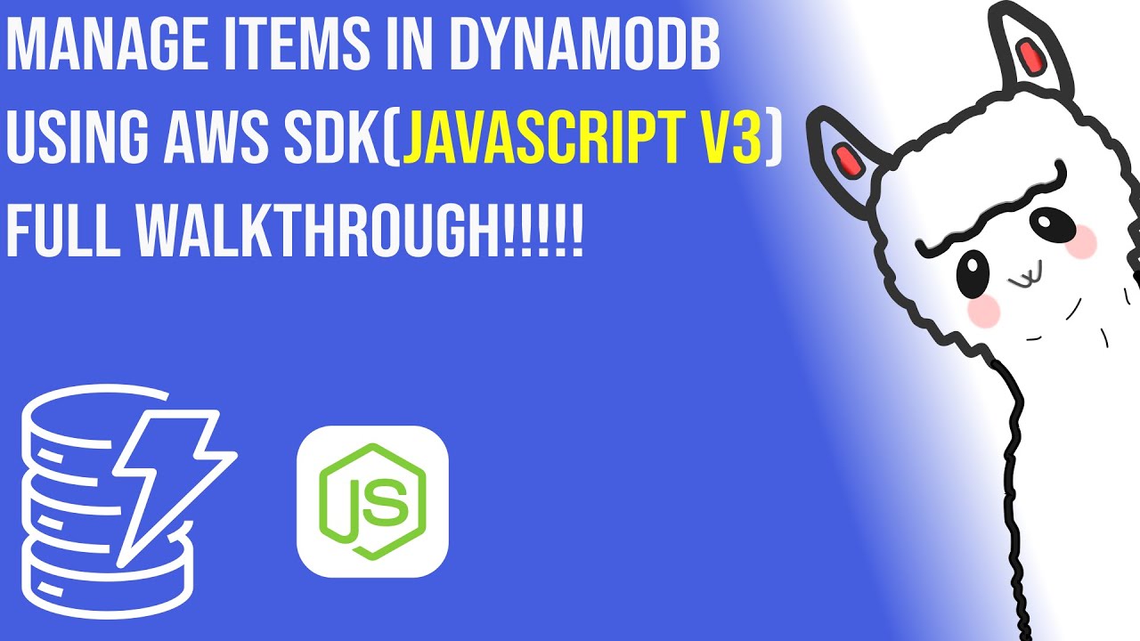 Create,Update,Get,Delete items in DynamoDB using AWS SDK(JAVASCRIPT)