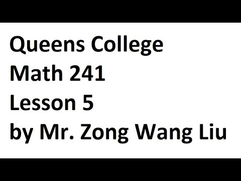 Queens College Math 241 Lesson for Monday, July 6