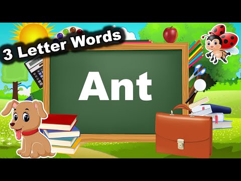 Three Letter Words for Kids | Learn 3 Letter Words in English | Phonics for Children