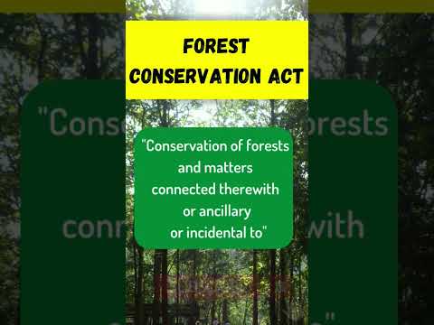 Forest Conservation Act, 1980 | Environmental Studies | EVS #shorts #educational