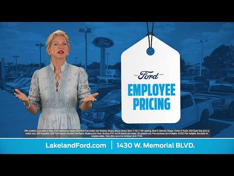 Employee Pricing +$0 Down & No Payments Until 2026 at Lakeland Ford! F-150 $429 / Bronco Sport $299