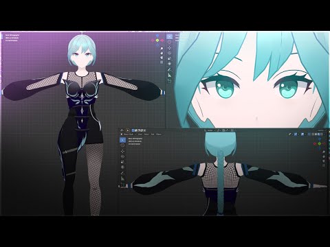 Blender: How I Make *Genshin Style* 3D Anime Girls [Timelapse]