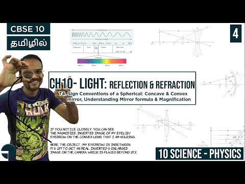 T4 Sign Conventions Spherical mirror, Mirror Formula| In Tamil |Ch10 Light Reflection|CBSE10 Physics