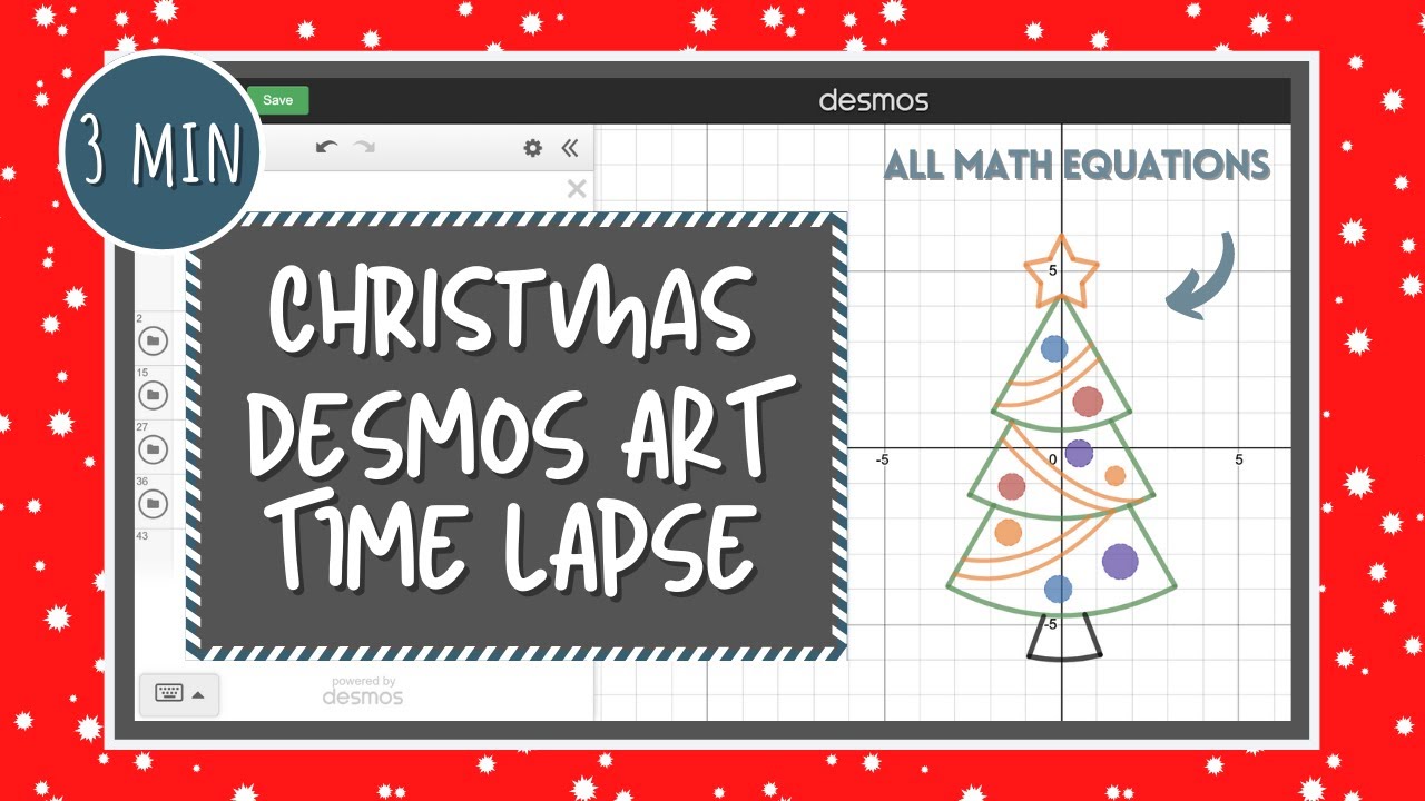 Using Math to Draw a CHRISTMAS TREE | Desmos Art Project | Time Lapse