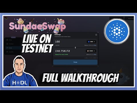 SundaeSwap Dex Live on Cardano Testnet - Full Walkthrough 🍨🔥