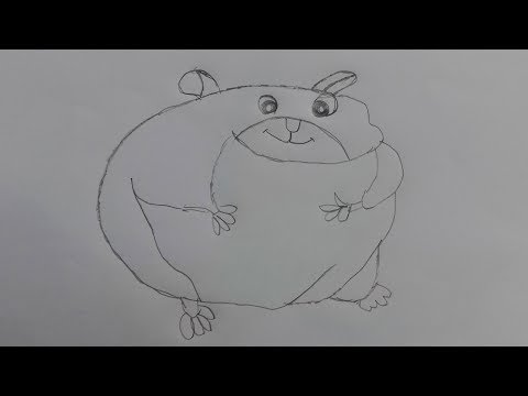 How to draw a hamster video-draw a realistic hamster-draw a cute ...