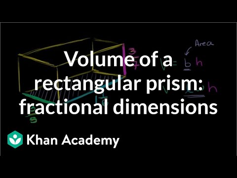 Volume of a rectangular prism: fractional dimensions | Geometry | 6th grade | Khan Academy