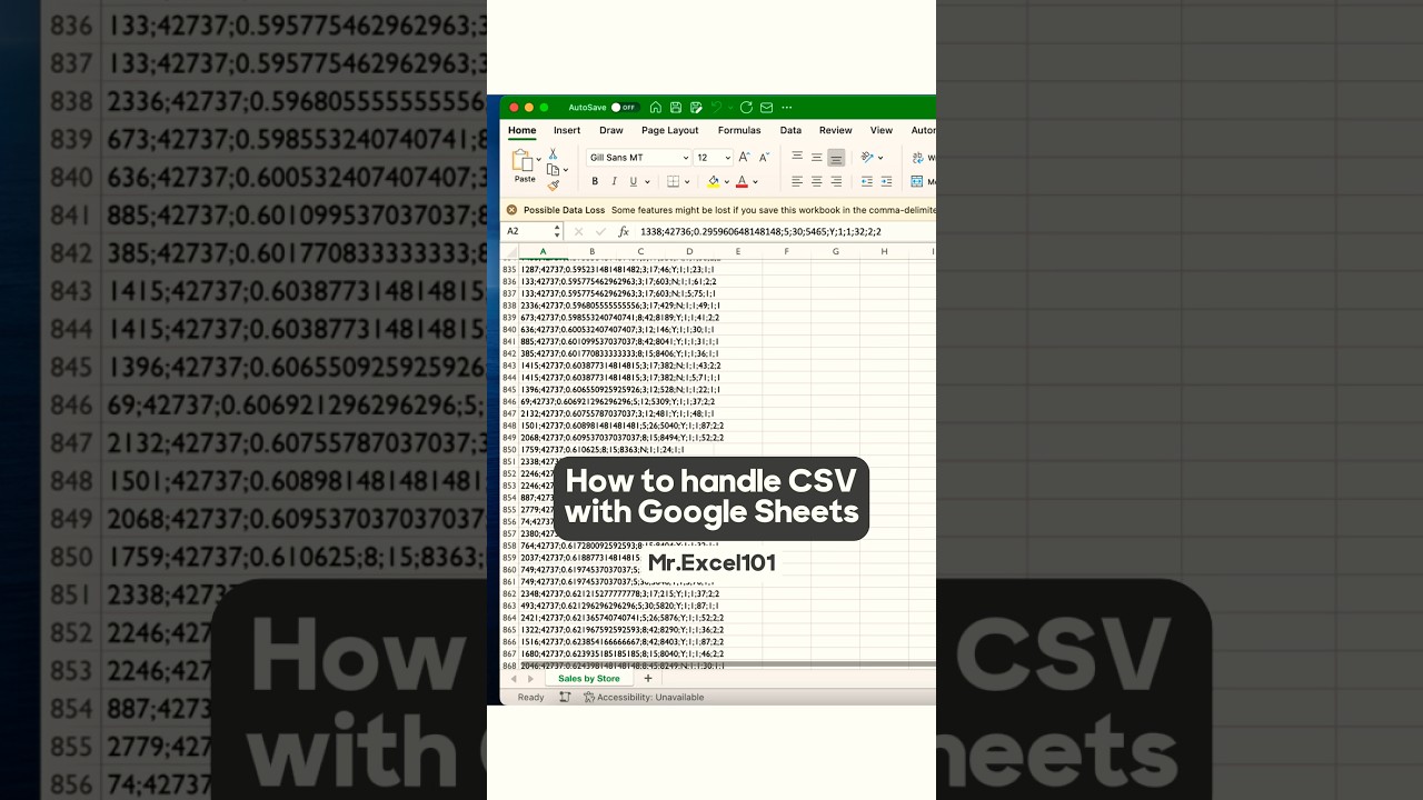 How to import a CSV file in #googlesheets in less than 30 seconds 👀! #googlesheetstips