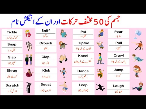 Body Movement Vocabulary with Urdu Meanings | @AWEnglish
