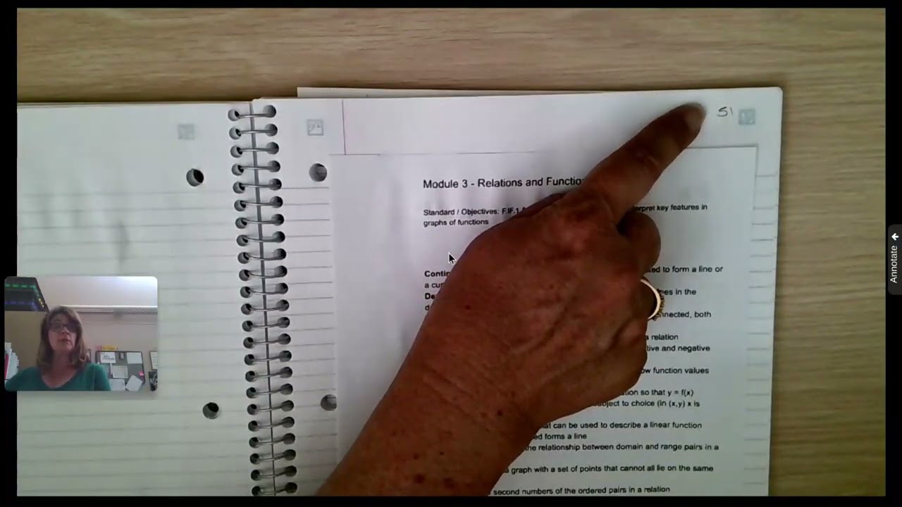 Math 1 Module 3 notebook setup