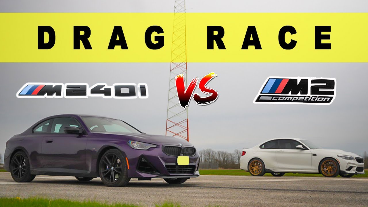 2022 BMW M240i xDrive Drag Races F87 M2 Competition, Friendly Shots ...