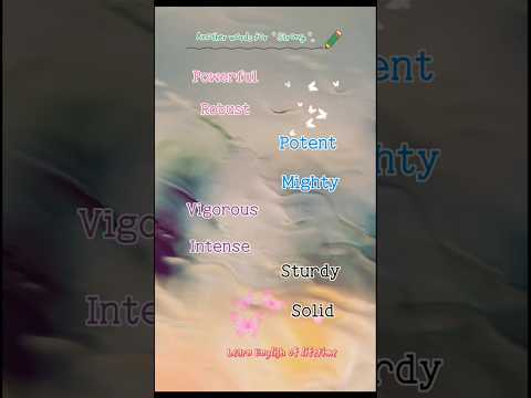 Another words for " STRONG " | Strong Synonyms..