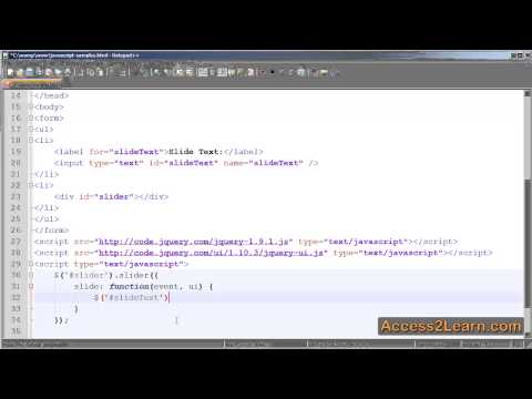 jQuery UI – Using Sliders to Create Interactivity - Access 2 Learn