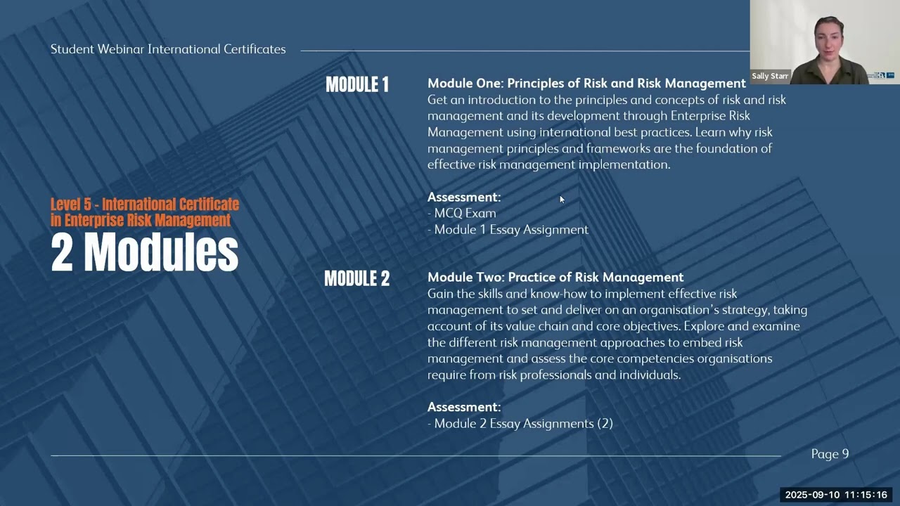 IRM Student Webinar September 2025