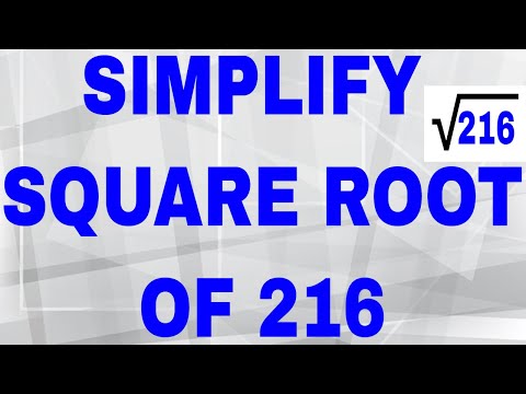 Simplify square root of 216