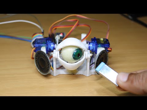 how to make robot eye moving using sound at your home