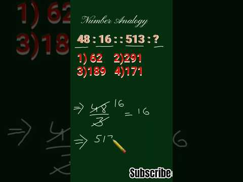 Number Analogy Question | Reasoning Analogy #ssc #rrb #bssc #sscgd #studywithdimpee #short #trending