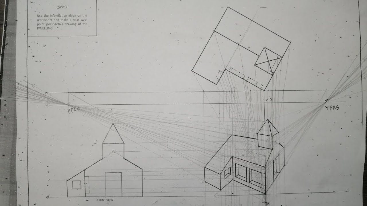 Engineering Graphic and Design/Grade 11, Two Points Perspective Drawing, Task 9️⃣
