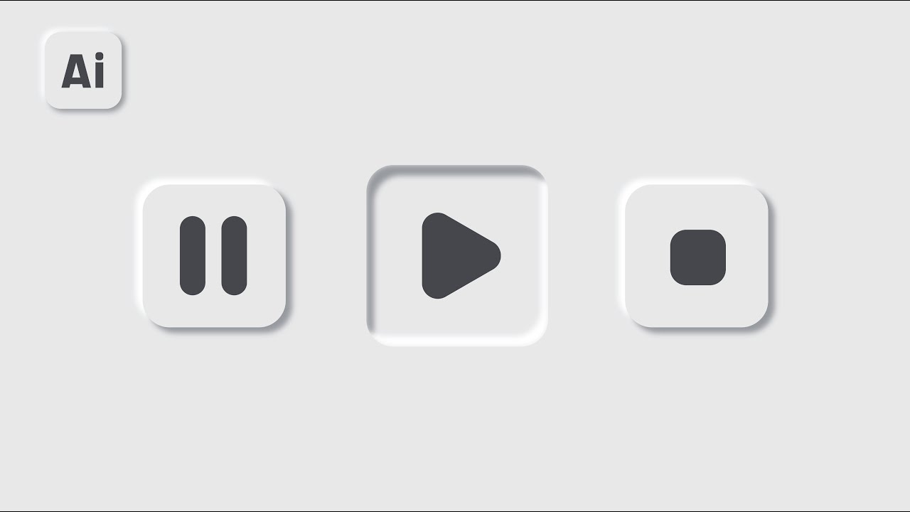 Adobe Illustrator Tutorial | Create Soft UI / Neumorphism in Adobe Illustrator