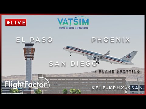 VATSIM SoCal Sundays: San Diego + Plane Spotting | B752 | El Paso - Phoenix - San Diego | X-Plane 11
