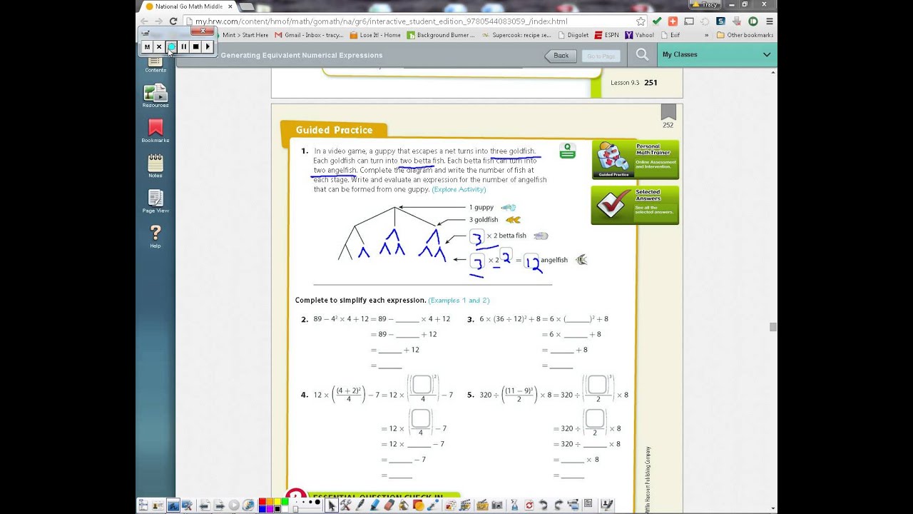 Go Math 6 lesson 9.3 guided practice.