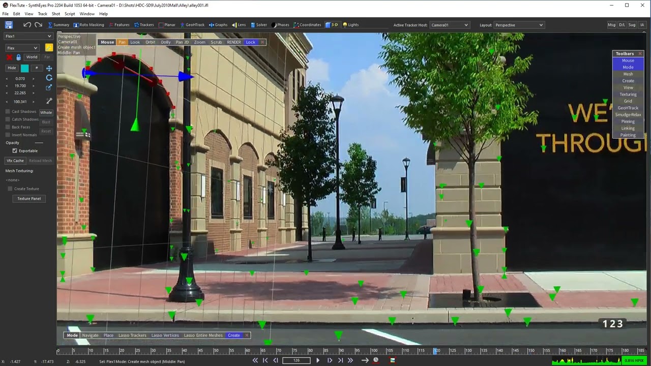 Enhancing 3D Curve Modeling with Flexes with SynthEyes | Boris FX