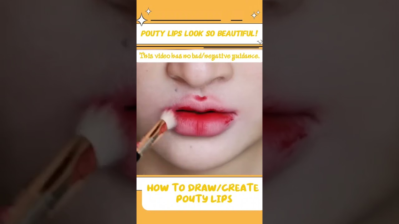 How to draw/create pouty lips 💋 Pouty lips look so beautiful! 💕  #lips #shorts  #lippylips #pouty
