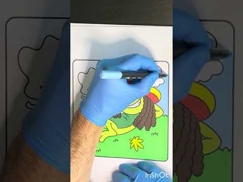 Speed-coloring “Stoned Toad” from the “Stoner Coloring Book For Adults” #coloringbook