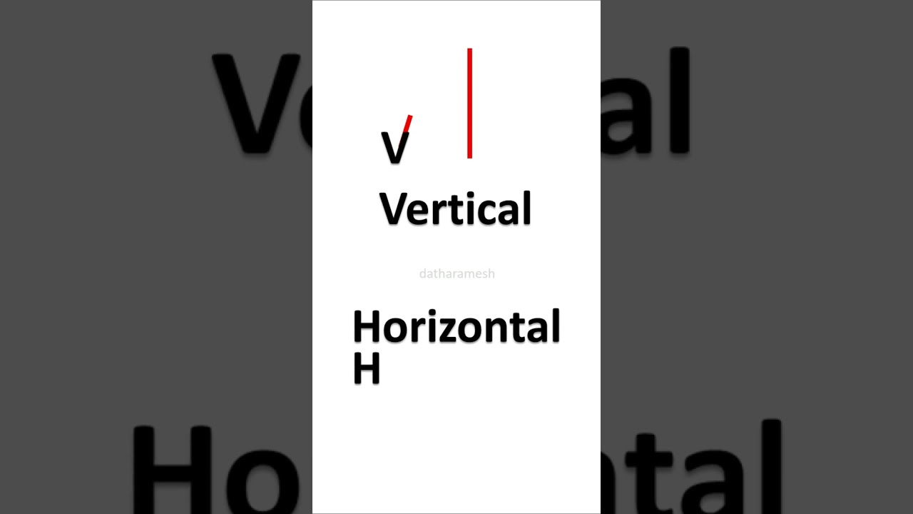 How to Remember Vertical and Horizontal Lines #shorts