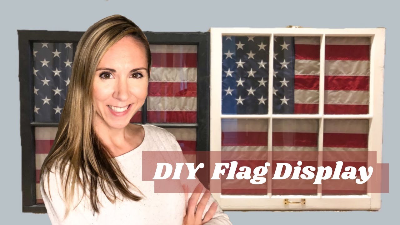 DIY Farmhouse Decor | American Flag Window Display | Military Deployment Gift