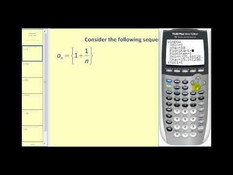 Sequences on the TI84 Graphing Calculator