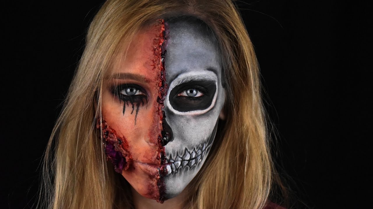 Half Skeleton Makeup Look (NotUrTypicalMakeup)