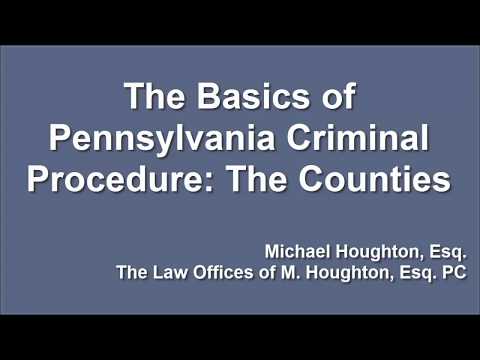 The Basics of PA Criminal Procedures Pennsylvania Counties Intro at Jenkins Law Library