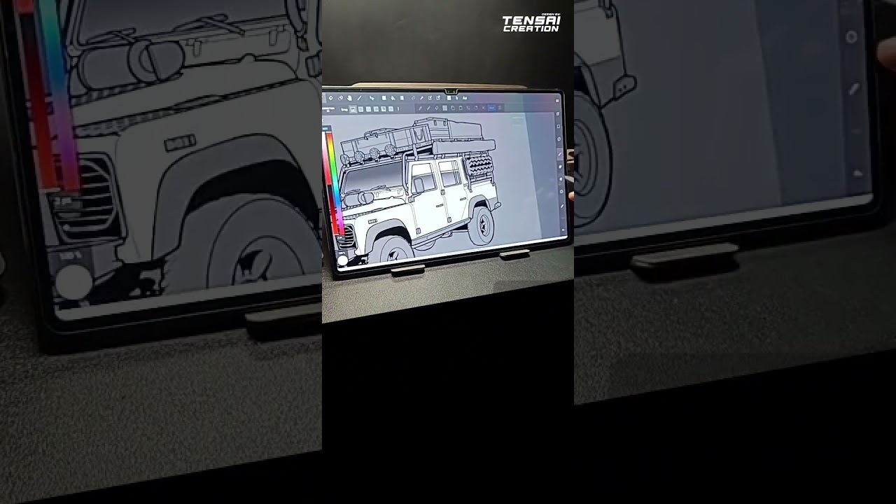 LAND ROVER VECTOR ART #art #landrover #camping #camper #vector #vectorart