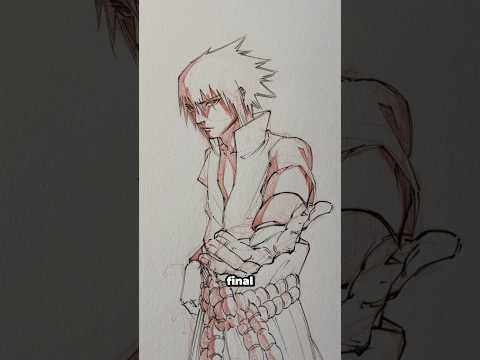 Did I do sasuke justice . . . ☠️🤷♂️ || #art #anime #manga #naruto #shorts